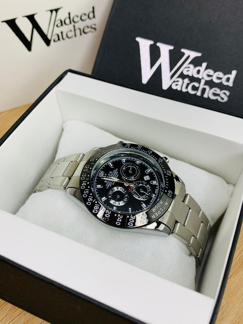 Midnight Steel Chain Silver – Wadeed Watches